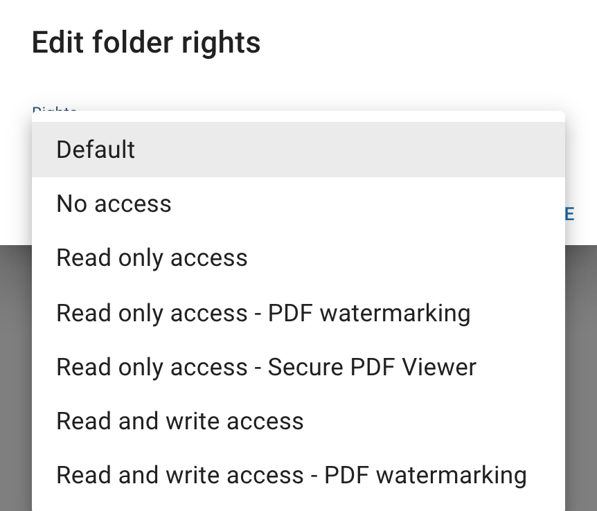 Customizing user rights – Aversure Data Room Service
